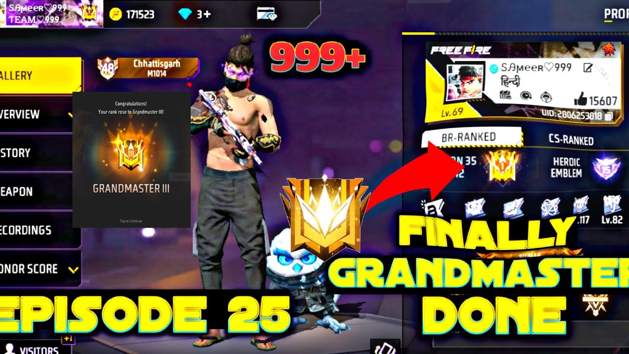 solo grandmaster gameplay | grandmaster in one day | season 35 - YouTube