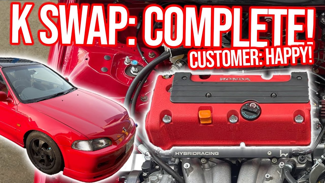 Beater EG Civic K24 Swap Full Transformation - YouTube