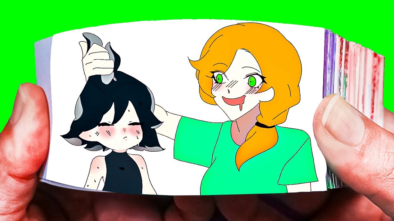 Fishing incident - Alex day Minecraft Anime - Flipbook Animation - YouTube