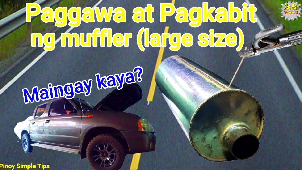 Homemade Muffler (DIY LARGE) Paano Gumawa (Free Flow Muffler) - YouTube
