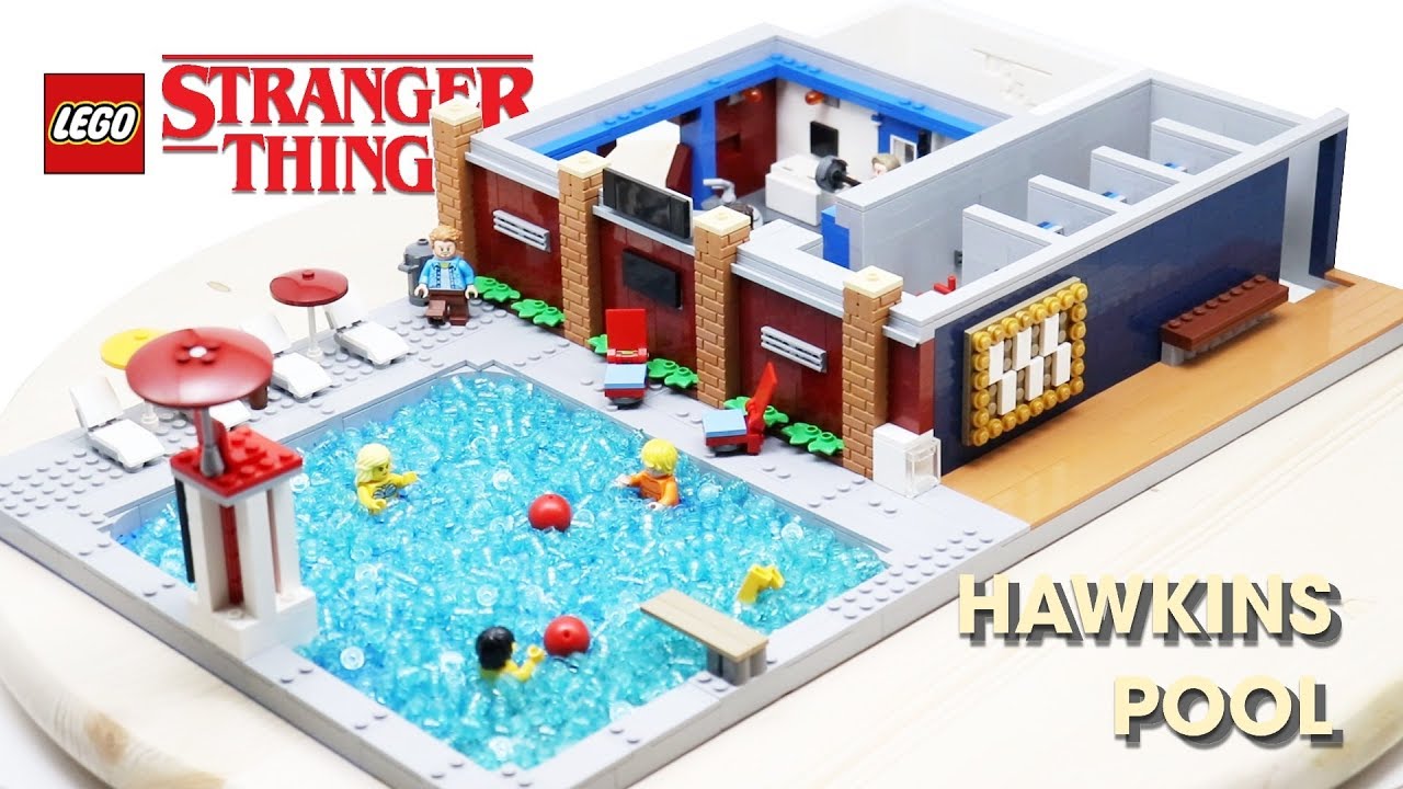 LEGO HAWKINS POOL (Sauna Test) From STRANGER THINGS! // Custom LEGO MOC ...