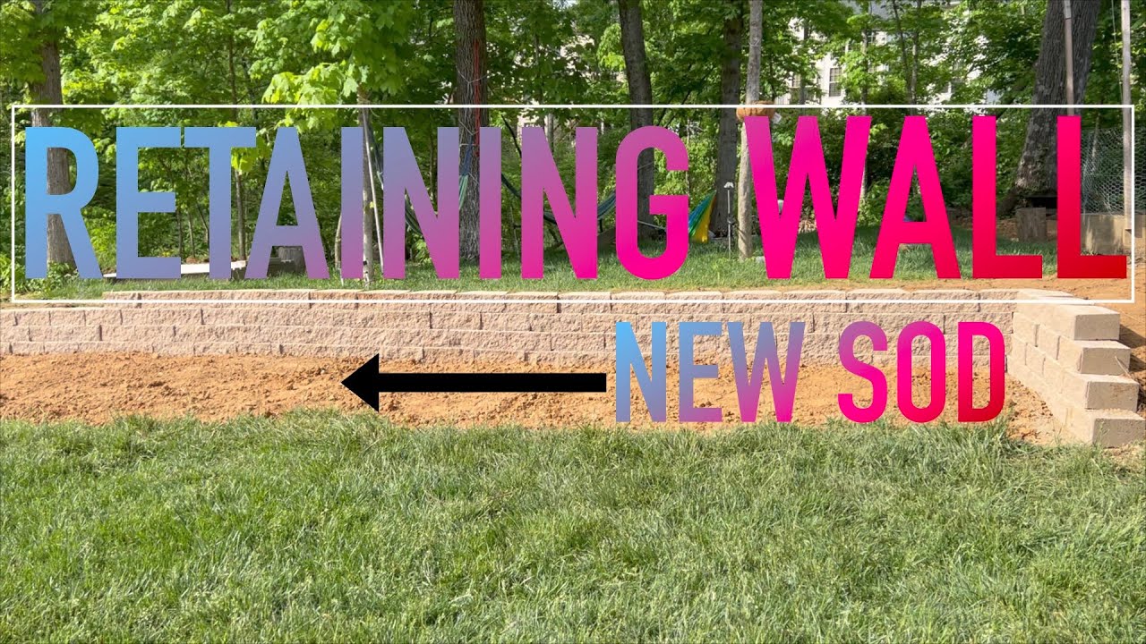 Sod Installation Autoroll- Retaining wall - YouTube
