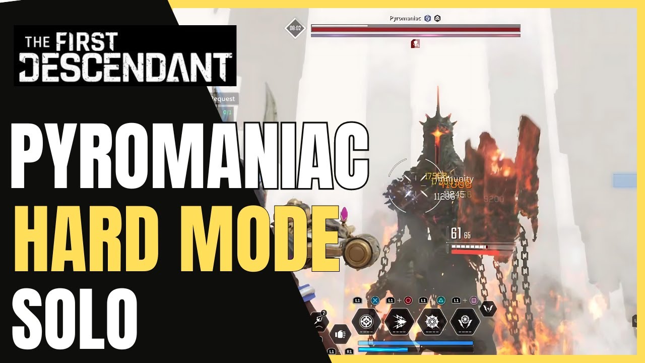 PYROMANIAC On Hard Mode Difficulty Solo the first descendant - YouTube