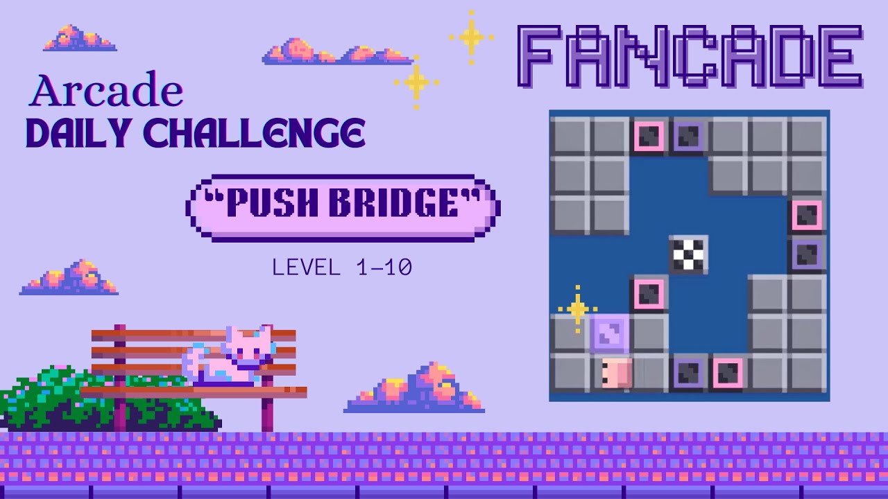 Arcade Daily Challenge Fancade "Push Bridge" Level 1-10 - YouTube