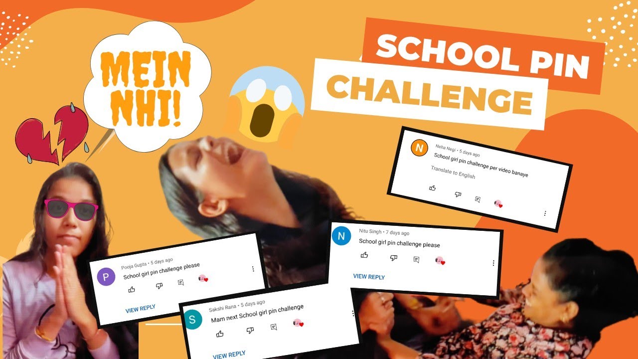 🤷‍♀️Dardnak School Pin Challenge | Funny & Painful | #vlog #challenge # ...