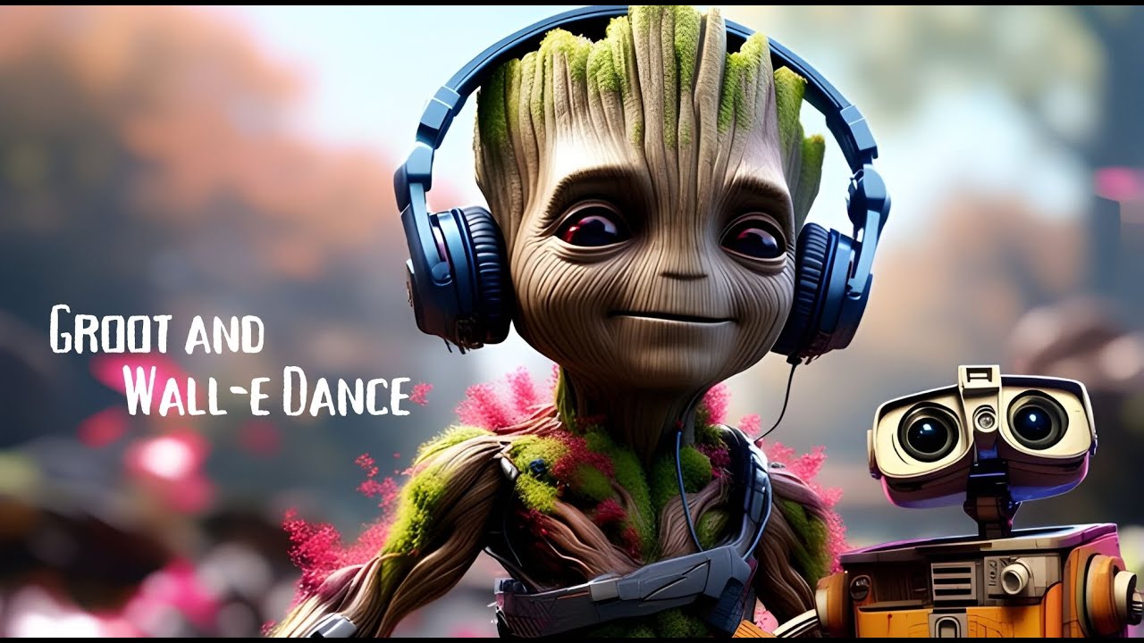 Groot and Wall-e Dance by Kaira | Bedtime stories #kids #stories - YouTube