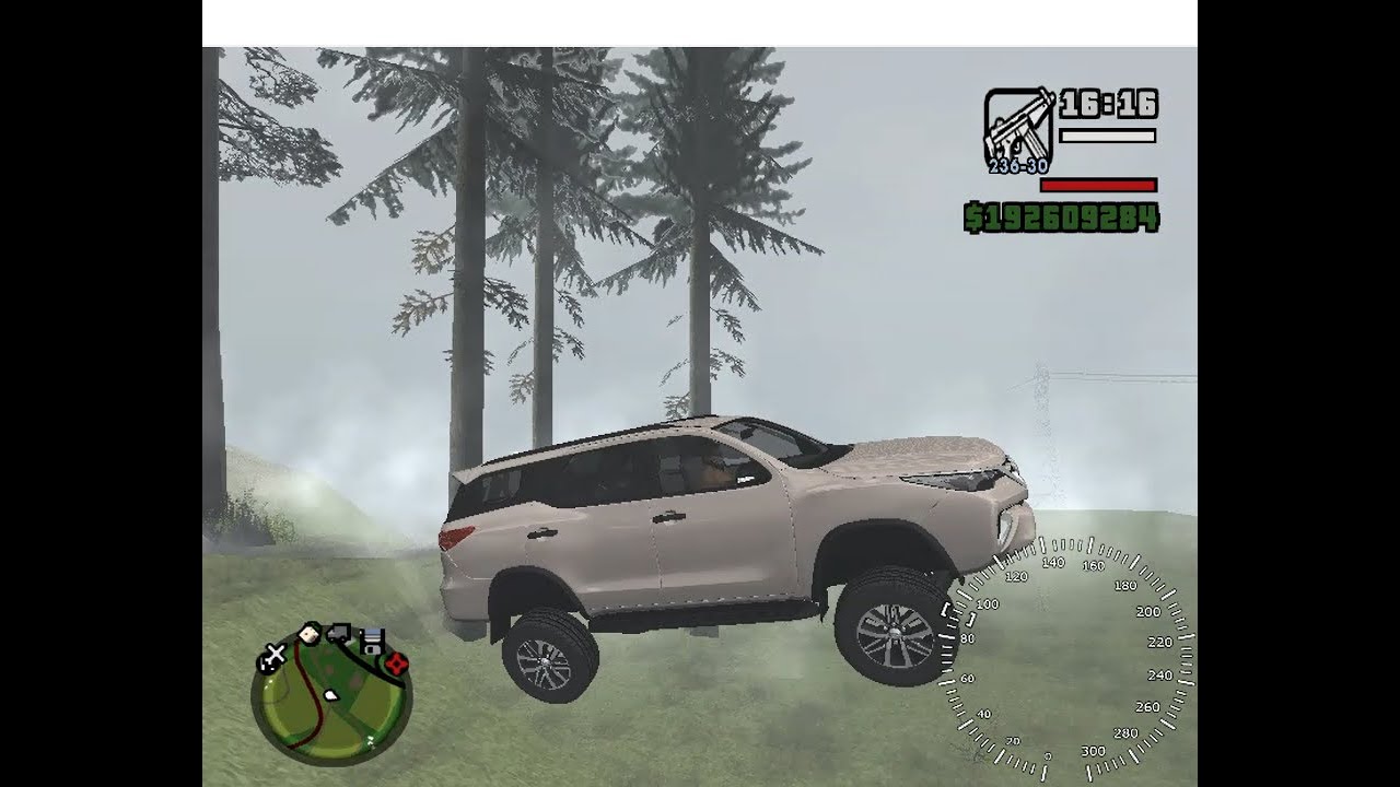 fortuner in san andreas flying in slow motion - YouTube