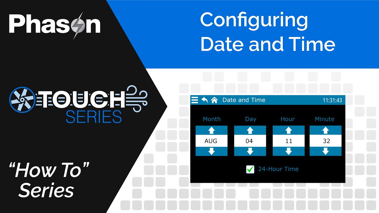 Touch Series - Configuring Date and Time - YouTube