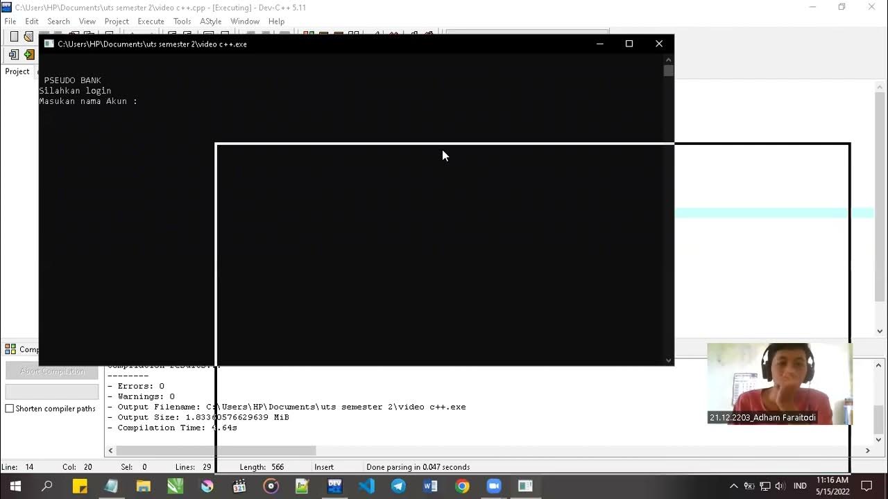 Studi kasus codingan bank sederhana | Dev c++ - YouTube