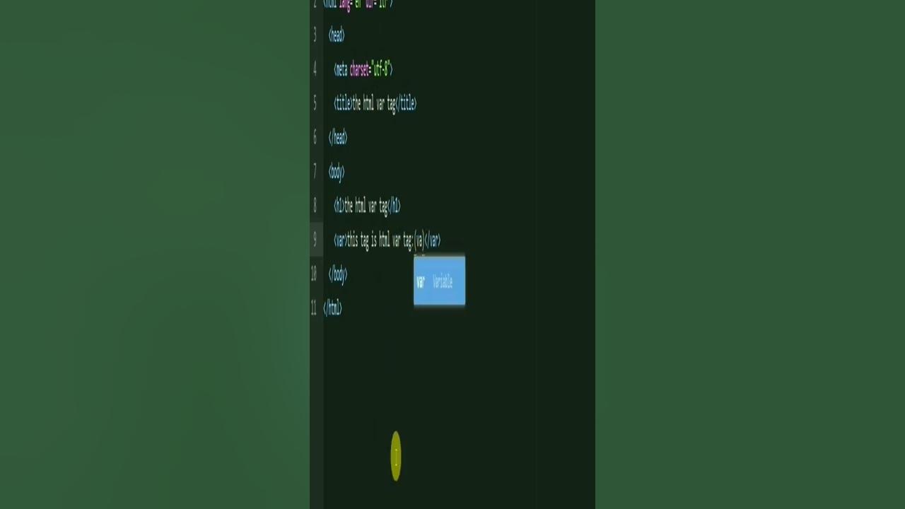 What is HTML var tag? How to display in webpage? - YouTube
