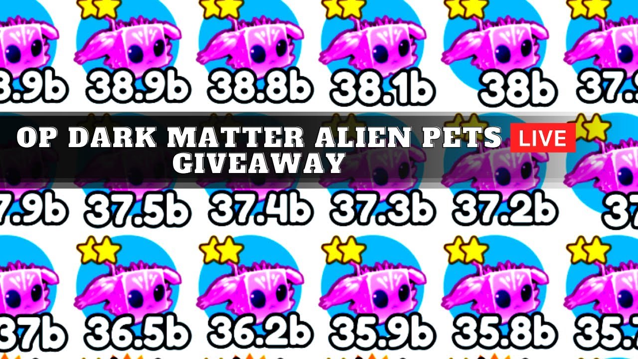 🔴LIVE Pet simulator x *DARK MATTER/RAINBOW ALIEN PETS* Pets Giveaway ...