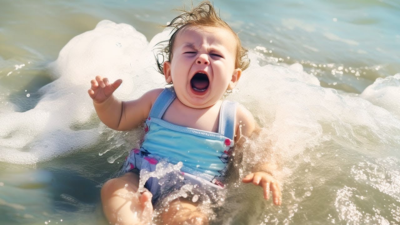 Cute and Funny Baby Playing on the Beach - Try Not To Laugh 2024 - YouTube