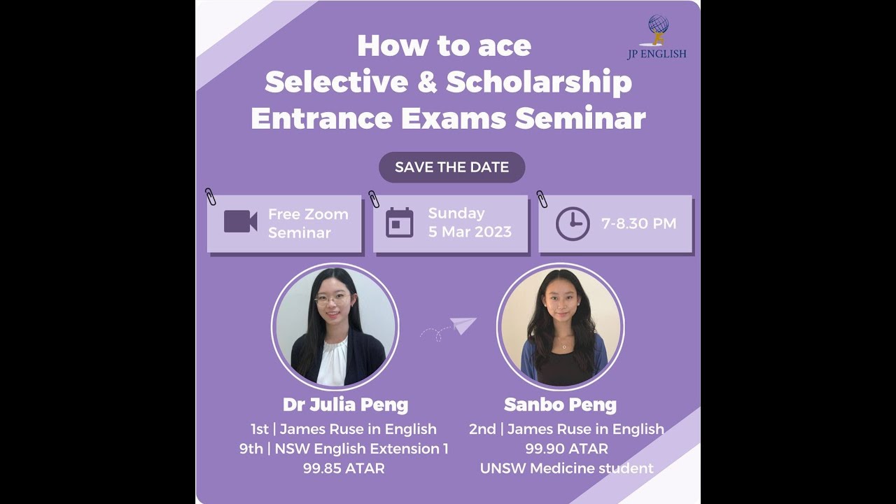 Year 5-6 Seminar: How to ace the Selective and Scholarship Entrance ...