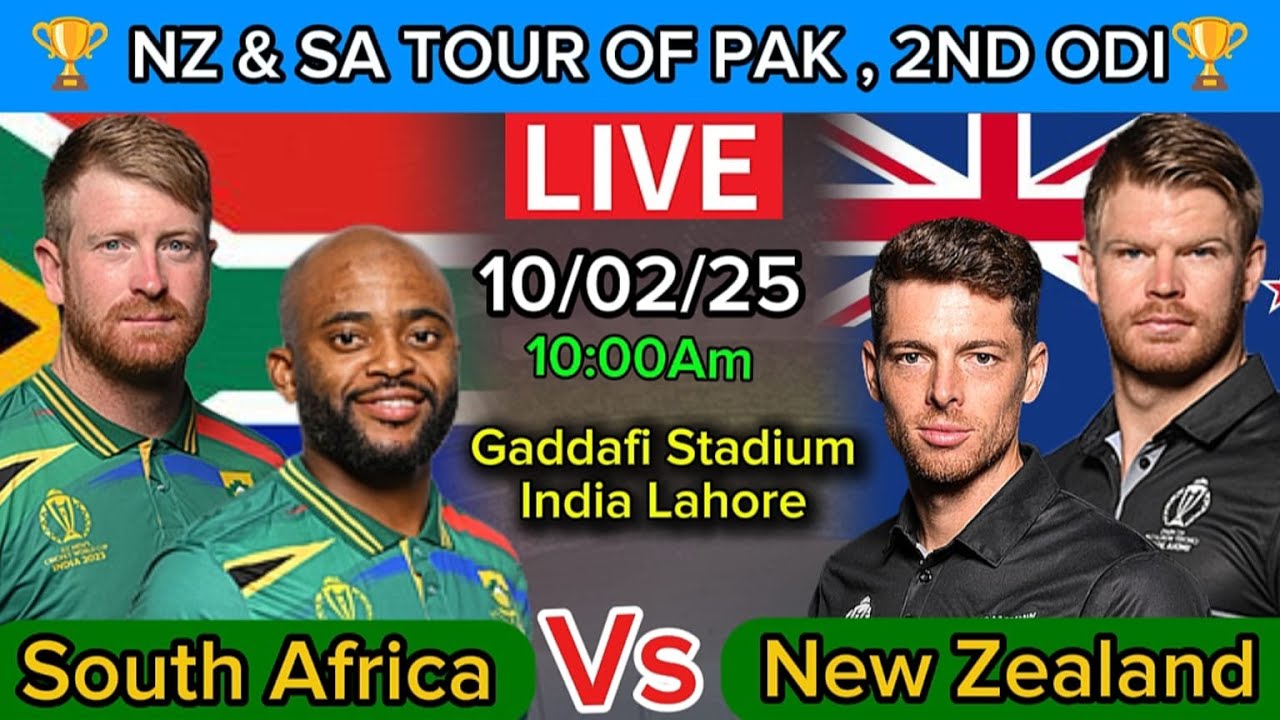 🔴 Live Match New Zealand Vs South Africa Today || 2nd ODI Match Live NZ ...