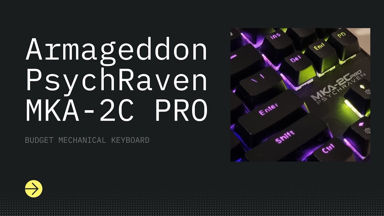 Armageddon PsychRaven MKA-2C PRO - Budget 87 Keys Wired Mechanical ...
