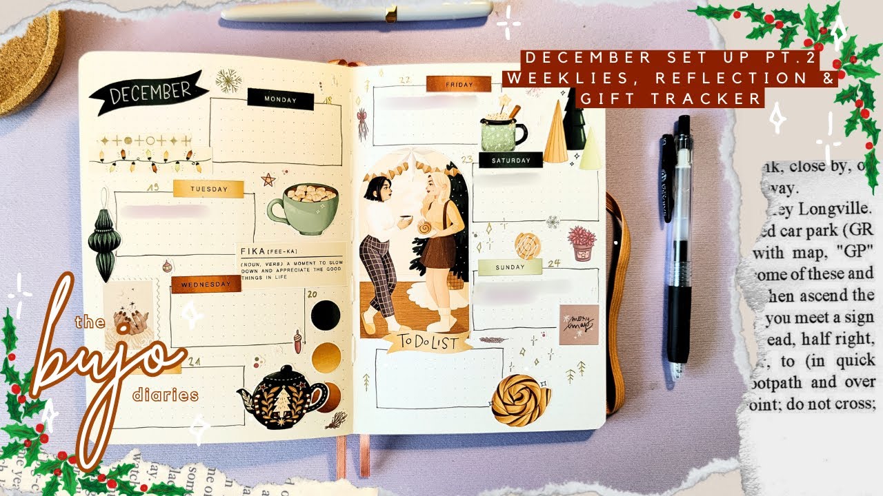 The Bujo Diaries Vol. 4 | ️⛄ December Weekly Spreads, Reflection ...