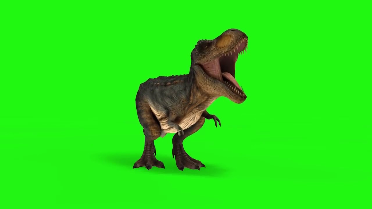 T rex green screen test - YouTube
