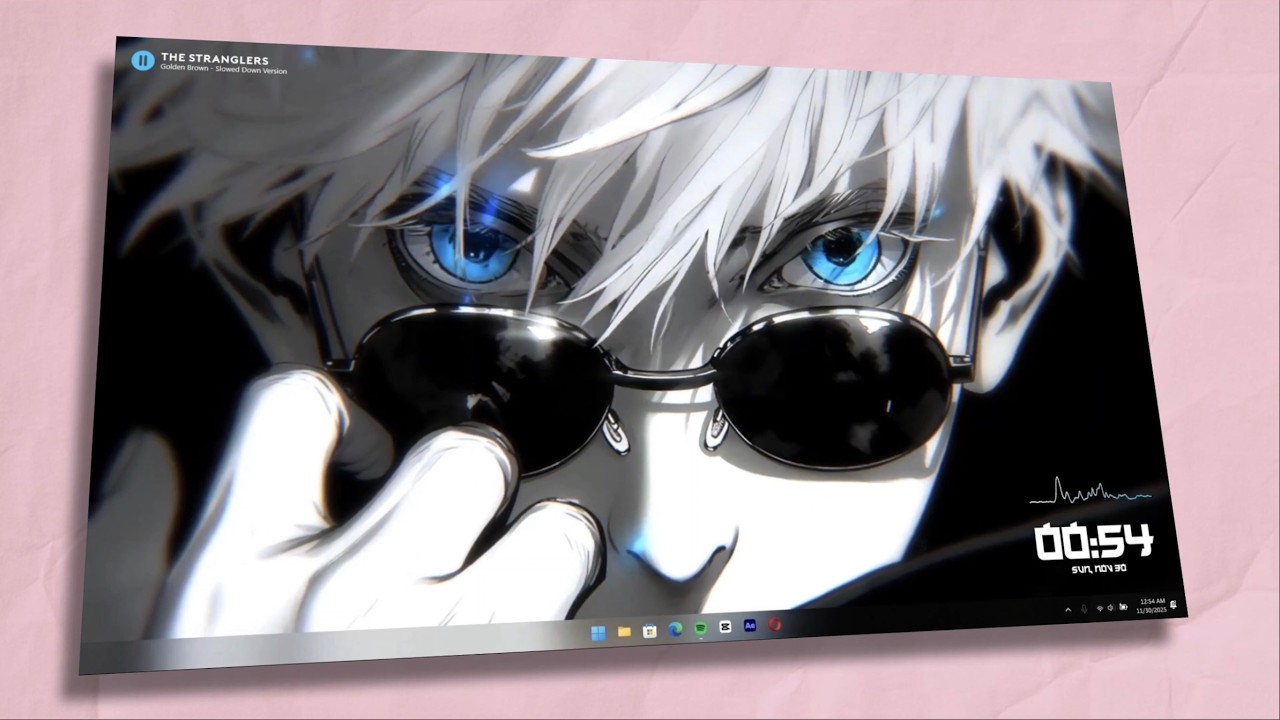 Gojo Satoru Desktop Customization | Live Wallpaper & Clean Setup - YouTube
