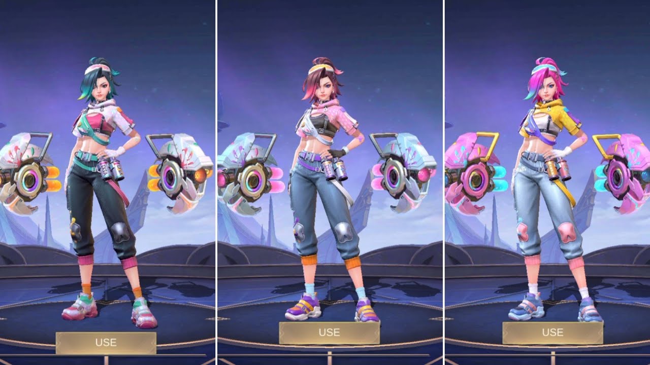 Painted Starlight Skin Ixia "Dynamic Style" Gameplay - Mobile Legends ...