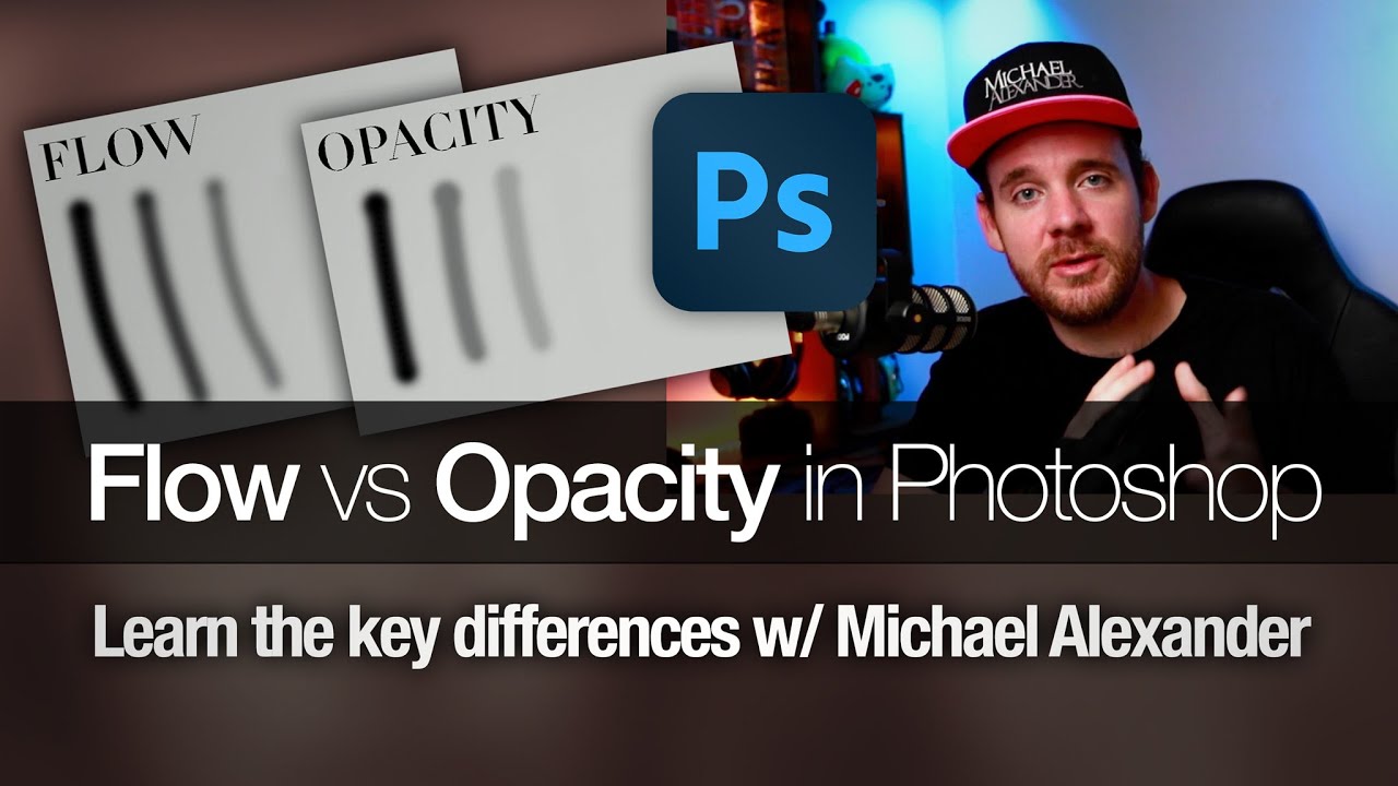 Flow vs Opacity in Photoshop: Differences? | Michael Alexander - YouTube