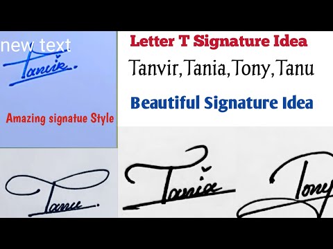Amazing Signature Letter T|Tanvir,Tania,Tony,tanu signature|Beautiful Signature Idea T|Letter T sign