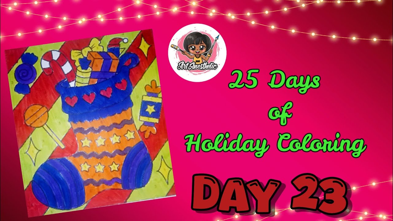 25 Days of Holiday Coloring - Day 23 | Color By Number Stocking! | Art ...