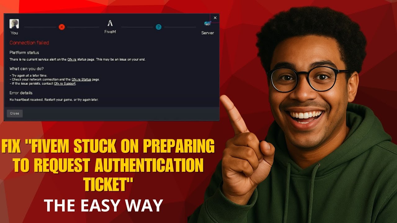 Fix FiveM "Stuck on Preparing to Request Authentication Ticket" (2025 Working Solutions!) - YouTube