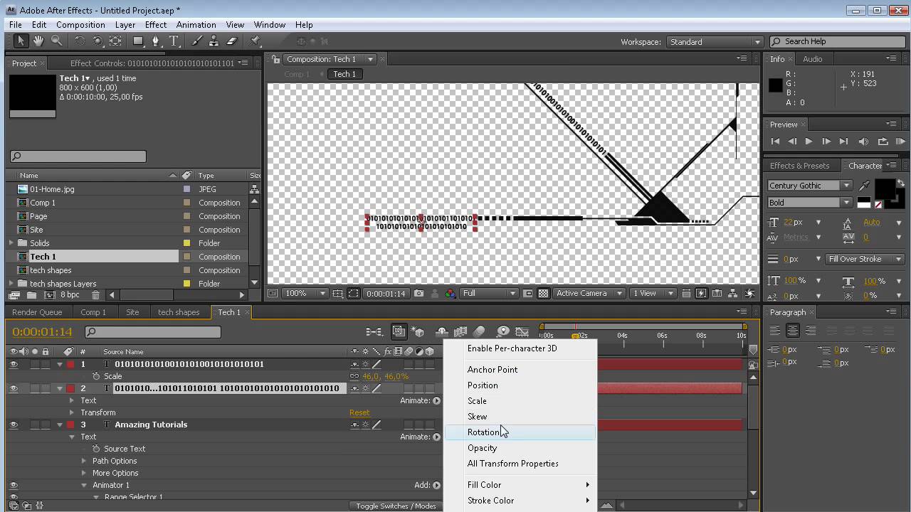 After effects tutorial web presentation - YouTube