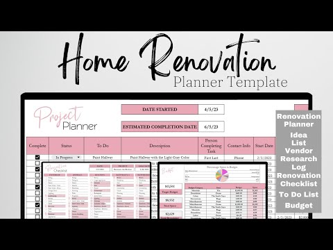 How To Make A Home Renovation Budget Spreadsheet