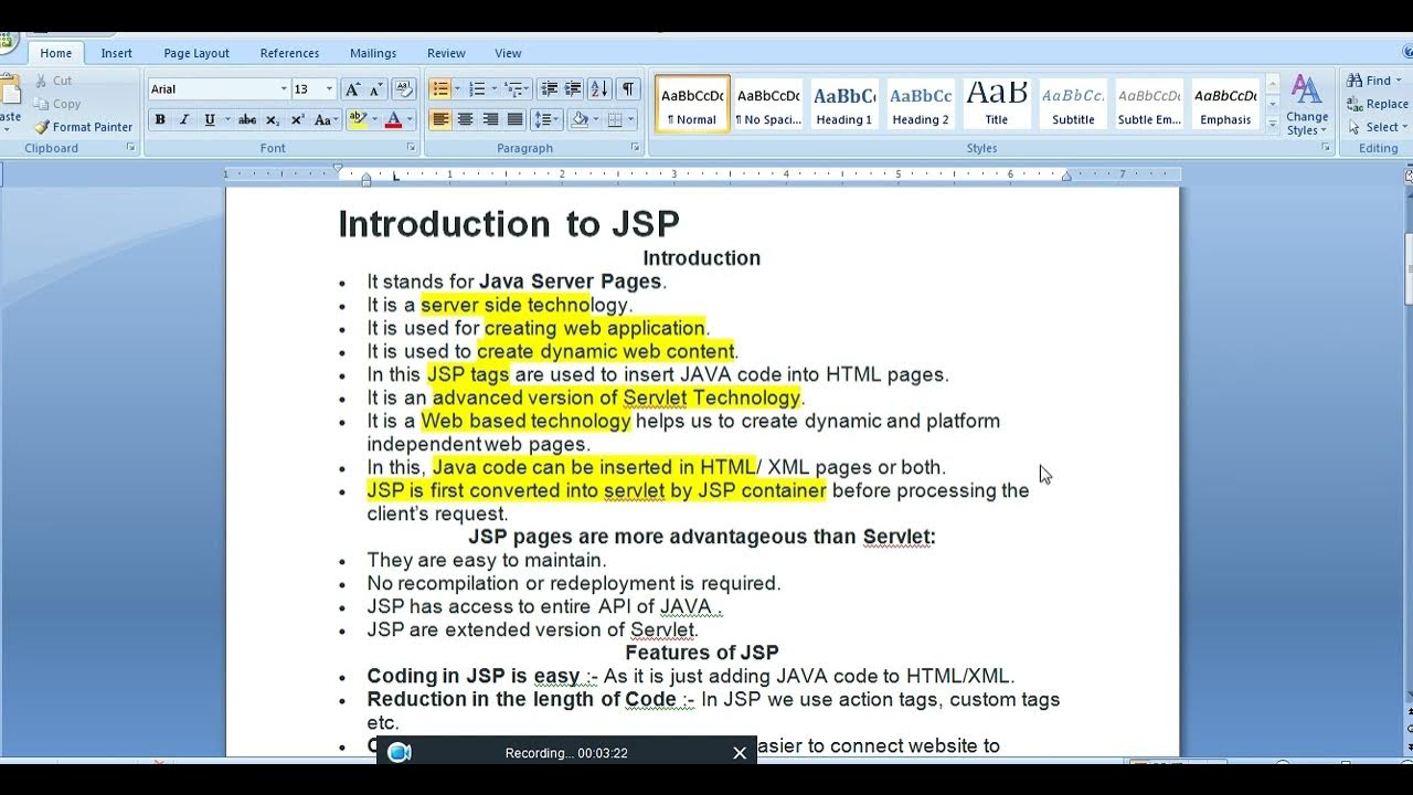Introduction To Java Server Pages - Youtube