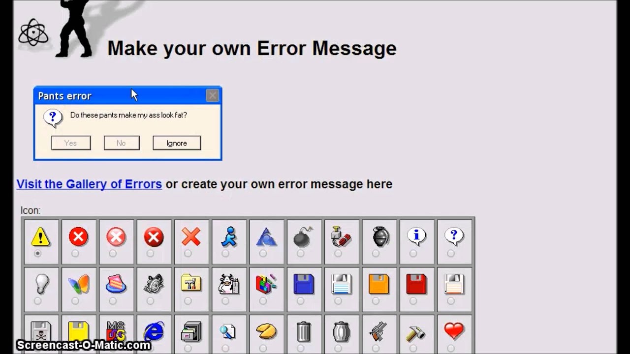 How To Make Custom Window Error. - YouTube