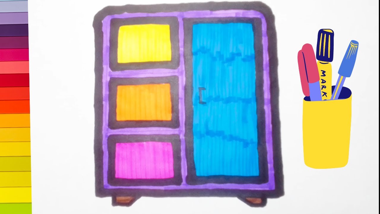 Como dibujar un armario/How to draw a clóset/ - YouTube