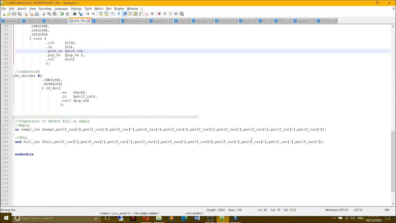 Giải bài tập lớn thiết kế LIFO 1K DEPTH (design stack) code verilog - Coding VietNam - YouTube