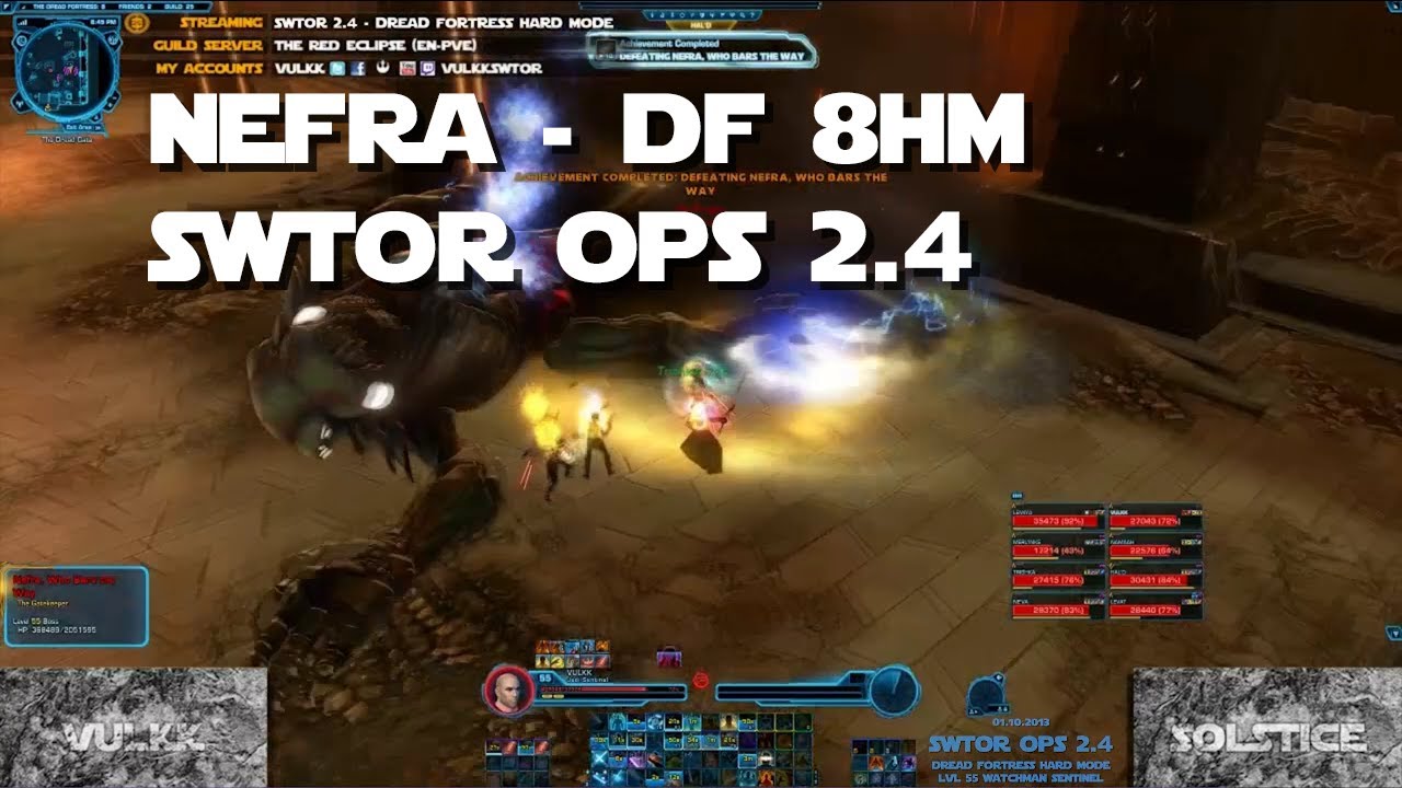 SWTOR OPS - Nefra Hard Mode [SOLSTICE] - | Sentinel PoV | DF 8HM ...