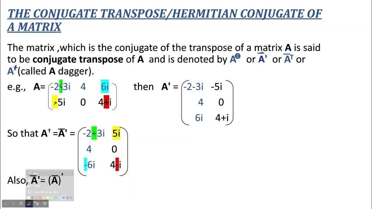 TRANSPOSE OF A MATRIX CONJUGATE CONJUGATE TRANSPOSE SYMMETRIC SKEW transpose-of-a-matrix-conjugate-conjugate-transpose-symmetric-skew