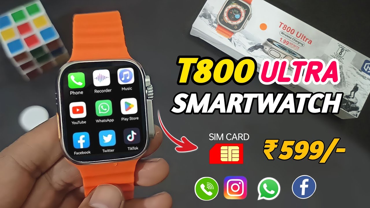 T800 Ultra Smart Watch Review | Best Ultra Smartwatch Under ₹599 | With ...