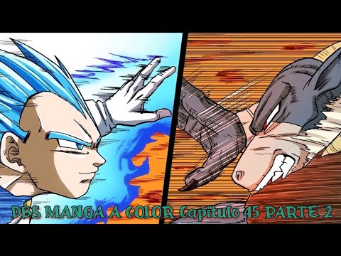 DBS MANGA A COLOR capítulo 45 PARTE 2 | VEGETA SSJ BLUE VS MORO|LA ...