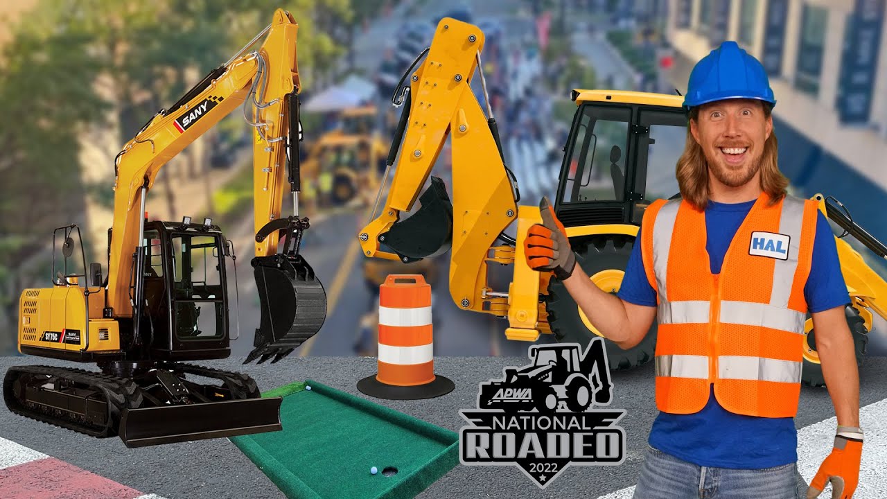 Construction Competition with Backhoe and Excavator at APWA Roadeo ...