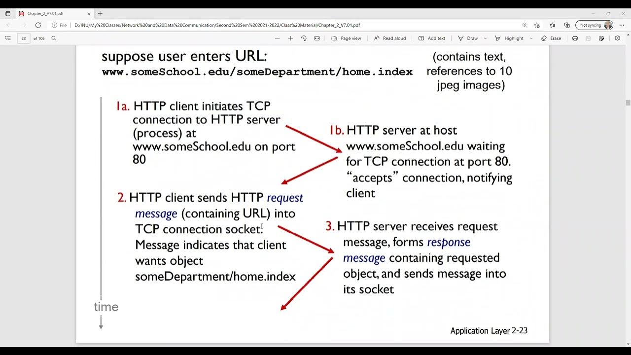 HTTP Connection Persistent and Non Persistent - W05 02 Ch02 - YouTube