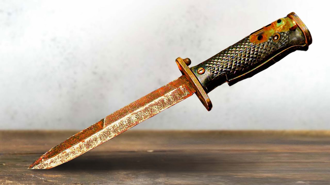 I Restore A Rusty 1953 M5 Bayonet - Korean War Restoration - YouTube