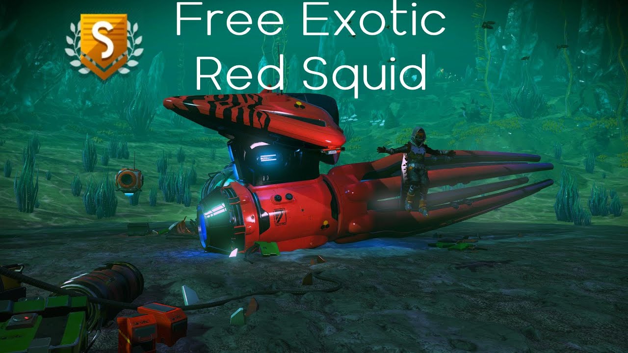 Free Red Exoctic Squid in No Man's Sky - YouTube