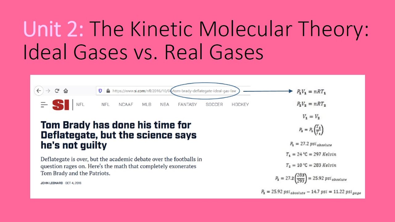 The Kinetic Molecular Theory (KMT): Ideal Gases vs Real Gases - YouTube