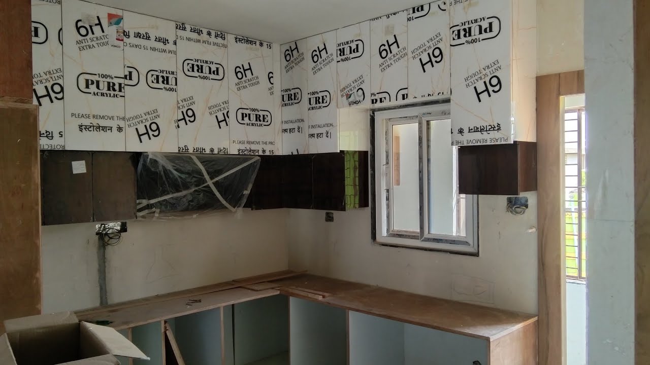 kitchen ka new design,modular kitchen making process#डिजाइन - YouTube