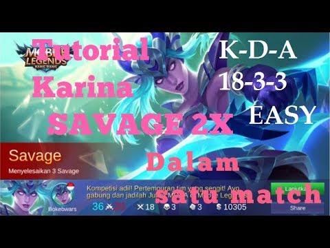 EASY CROT!!! Tutorial Karina 2X SAVAGE mudah banget dalam satu kali match