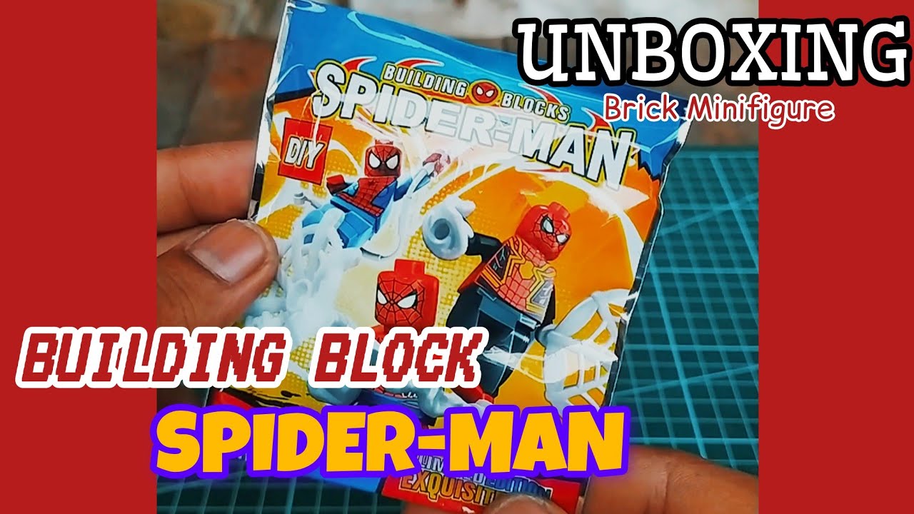 UNBOXING MINIFIGURE DARI BUILDING BLOCK SPIDERMAN YG CUMAN 3 RIBUAN #toys #lego #bricks # ...