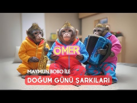 🐒Maymun Bobo ile Neşeli Doğum Günü Kutlaması! 🎉 Ömer İçin Özel Şarkı