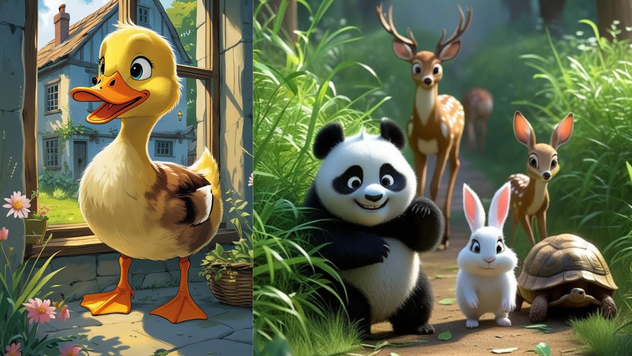 🦆🦆Duck ! Duck ! Duck ! Nursery song /duck and tiger friendship rhymes# ...