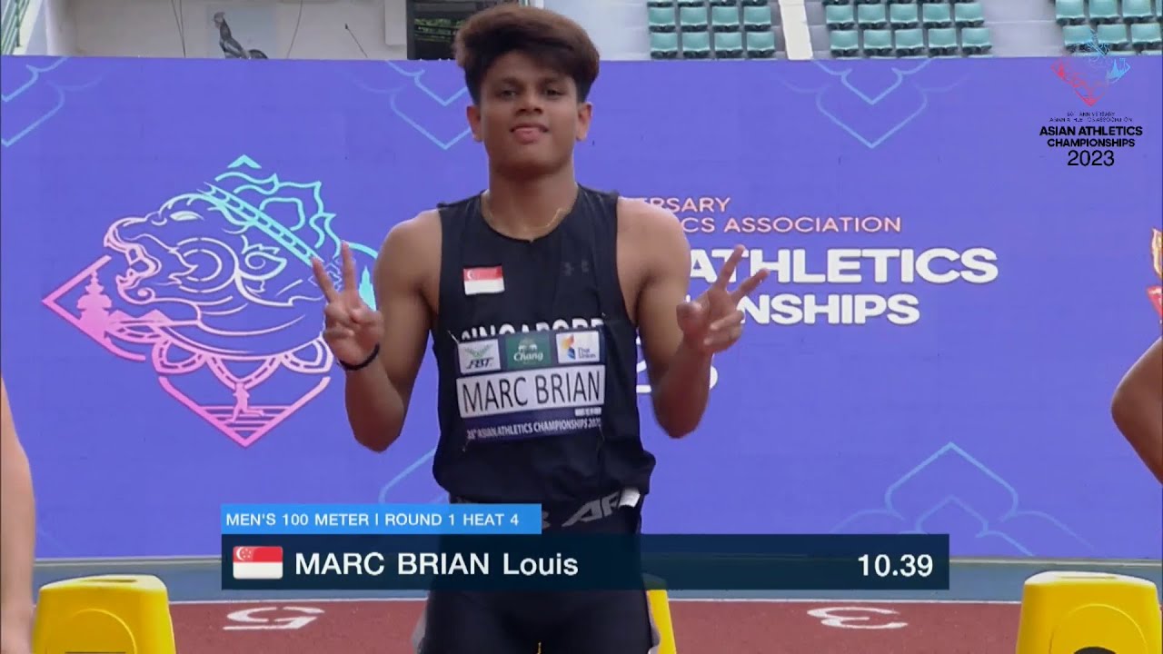 Marc Brian Louis - 100m Heats (Asian Athletics Championship) 13 July ...