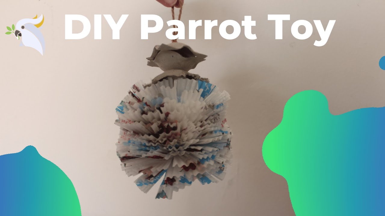 DIY Parrot Toy: Muffin Cup Puff - YouTube