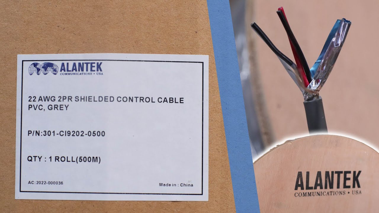 Cáp Điều Khiển ALANTEK ( 301-CI9202-0500 ) Audio/Control 22AWG, 2 pair ...